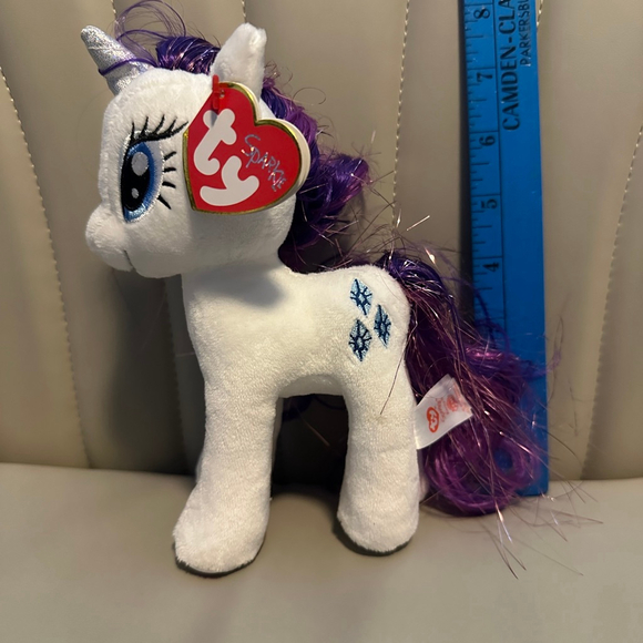 Ty | Toys | Ty My Little Pony Rarity Plush White Unicorn With Purple ...